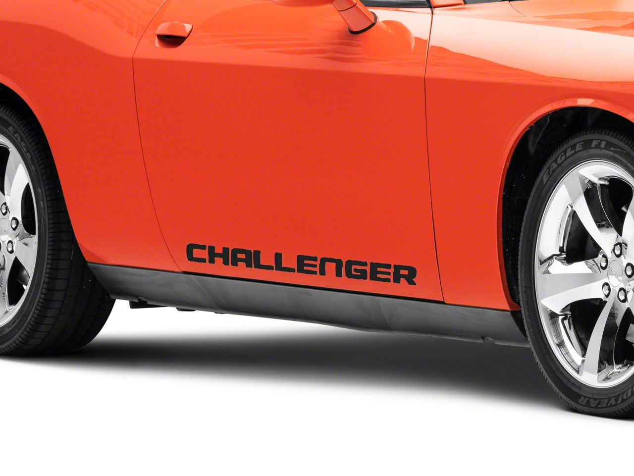 Officially Licensed MOPAR Challenger Rocker Stripes; Matte Black ...