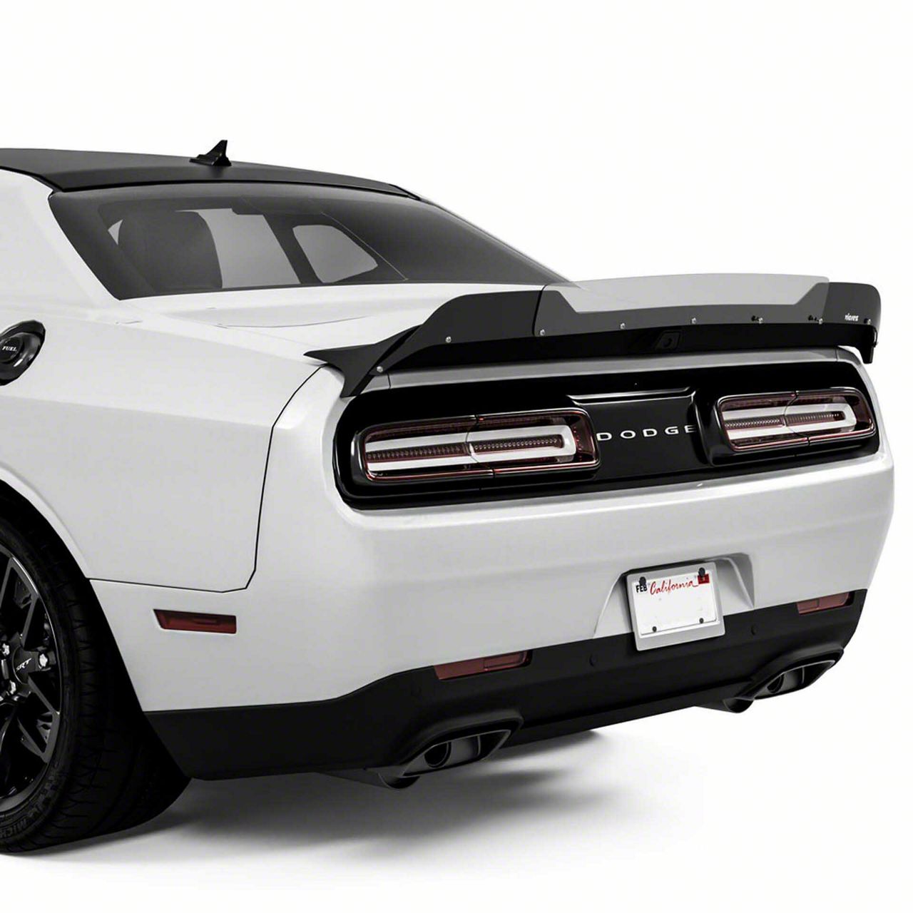 Challenger V3R Wicker Bill Hellcat Redeye Spoiler Add-On; Matte Black ...