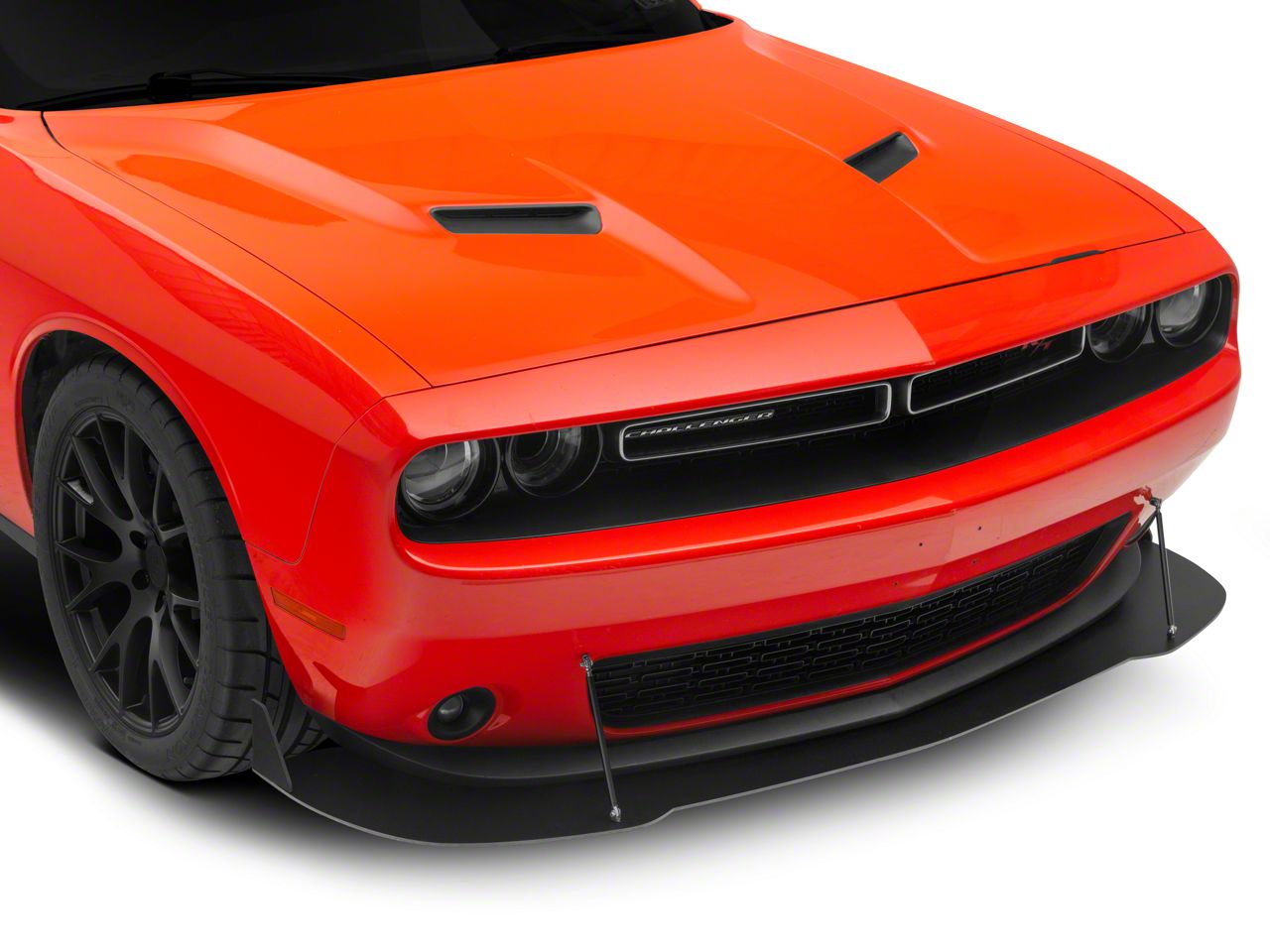 Challenger VZ Style Front Bumper Splitter; Matte Black (15-22 ...