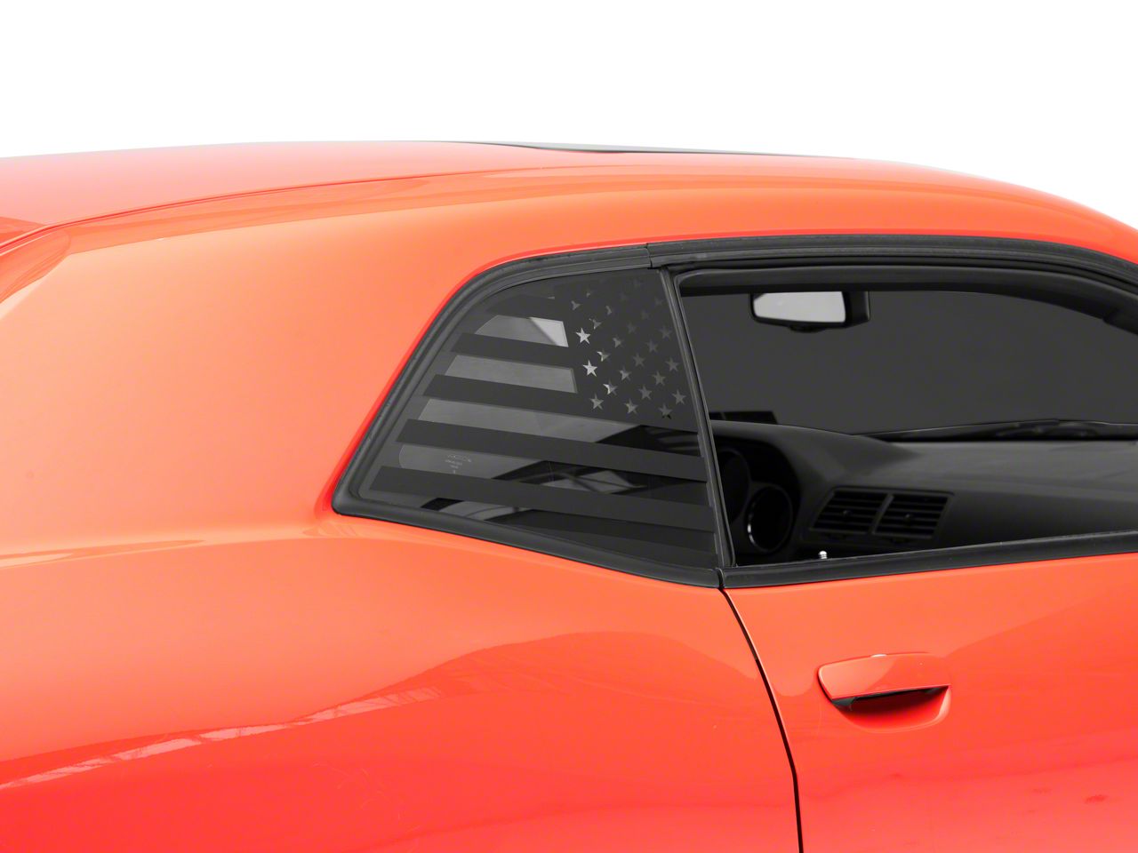 SEC10 Challenger Quarter Window Flag Decal; Matte Black CH16514 (08-22 ...