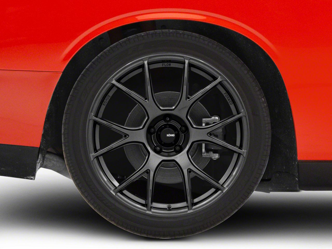 Konig Challenger Ampliform Dark Metallic Graphite Wheel; Rear Only ...
