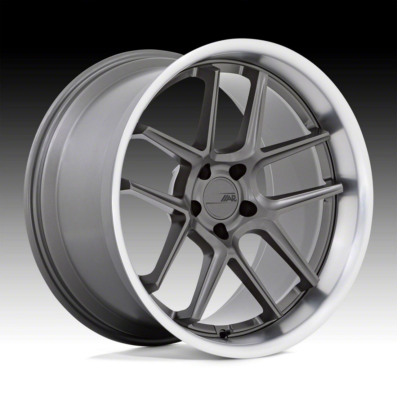 American Racing Challenger Bishop Matte Gunmetal Machined Wheel; 20x12 ...