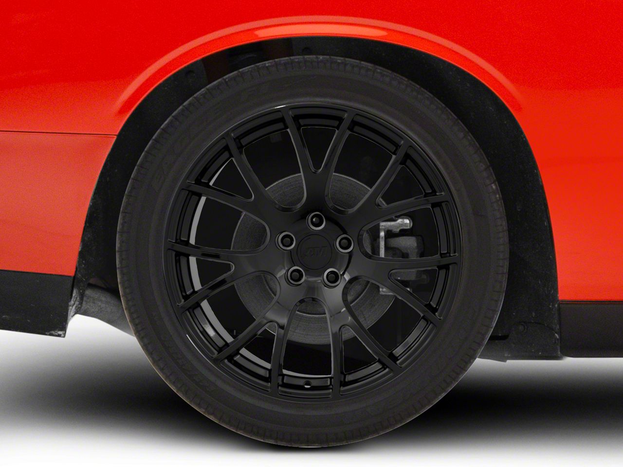 Challenger Hellcat Style Gloss Black Wheel; Rear Only; 20x10 (08-23 RWD ...