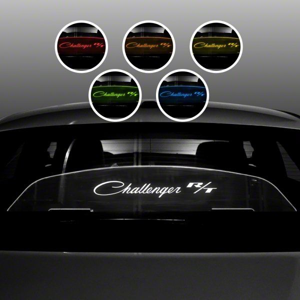 Challenger Wind Deflector with Challenger R/T Script; White (08-22 ...