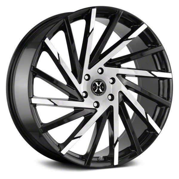 Xcess Challenger X02 Gloss Black Machined Wheel; 20x8.5 X02051515GBM ...
