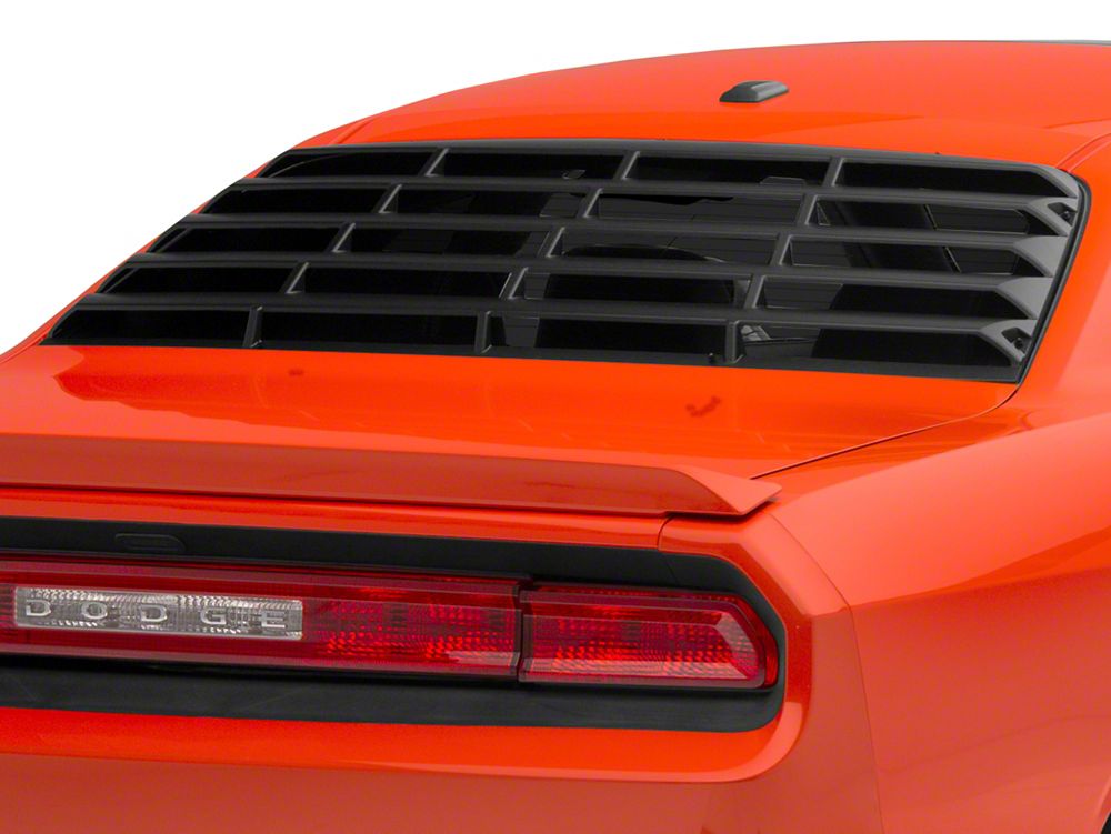 MP Concepts Rear Window Louvers Matte Black 08 23 Challenger MP Concepts