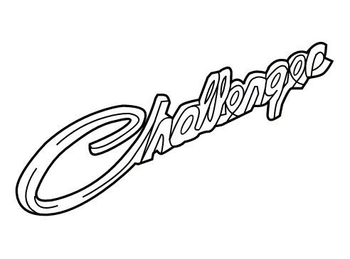 Mopar Challenger Classic Script Emblem 68044799aa (Universal; Some ...