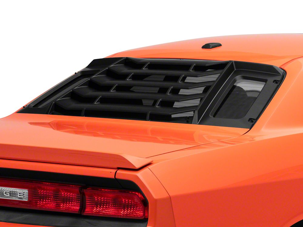 MP Concepts Rear Window Louvers Matte Black 08 23 Challenger MP Concepts