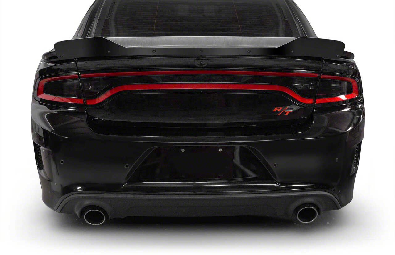Charger V3R Style Wicker Bill Rear Spoiler Add-On; Satin Black (15-23 ...