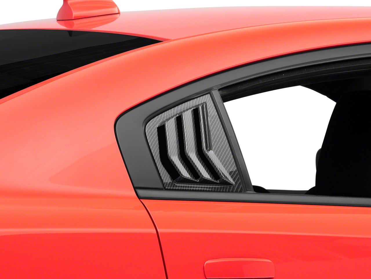 SpeedForm Charger Quarter Window Louvers; Carbon Fiber Look CR5859-CF ...