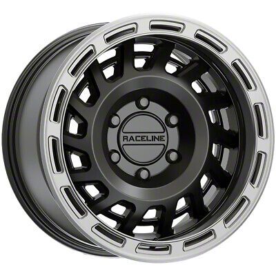 Raceline Toyota 4-Runner Halo Satin Black with Silver Ring 6-Lug Wheel ...
