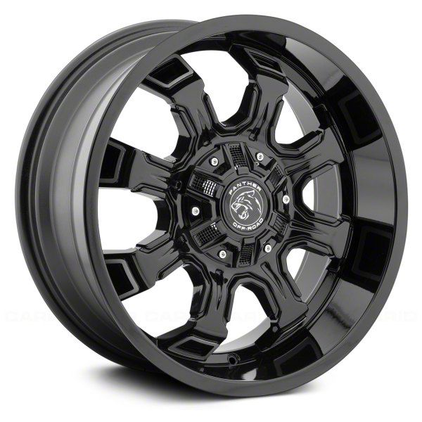 Panther Off Road Titan 579 Gloss Black Machined 6-Lug Wheel; 20x9; 12mm ...