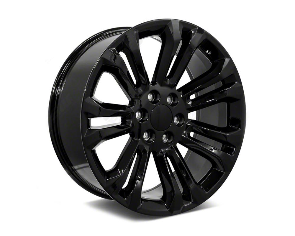 Factory Style Wheels Tahoe LT 1500 Style Gloss Black 6-Lug Wheel; 24x10 ...
