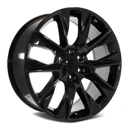 Factory Style Wheels Yukon RST Style Gloss Black 6-Lug Wheel; 22x9 ...