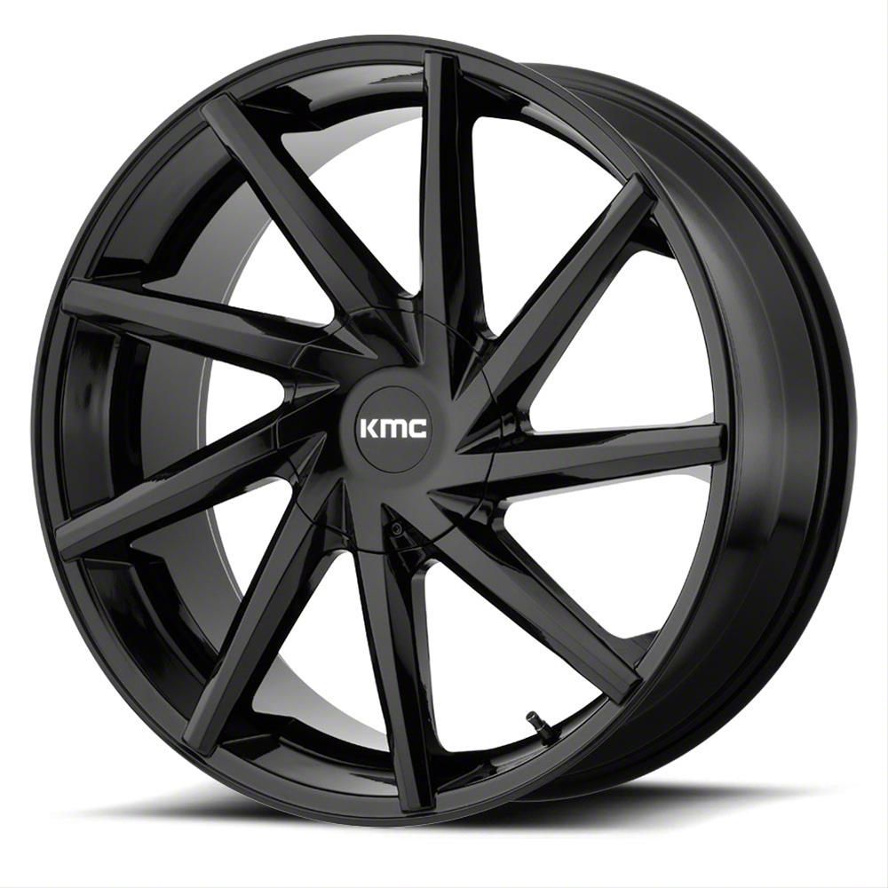 KMC Toyota 4-Runner Burst Gloss Black 6-Lug Wheel; 22x9; 30mm Offset ...