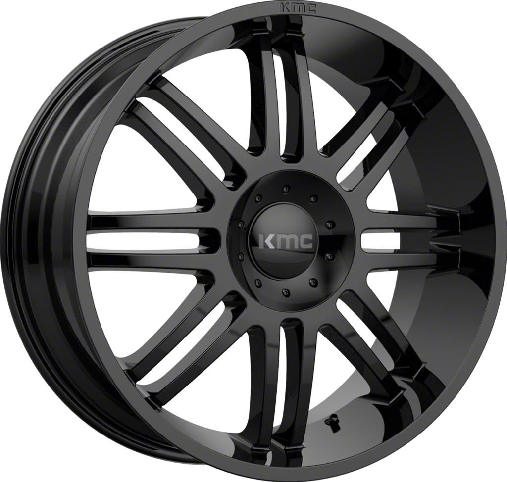 KMC Tundra Regulator Gloss Black 6-Lug Wheel; 22x9.5; 30mm Offset ...