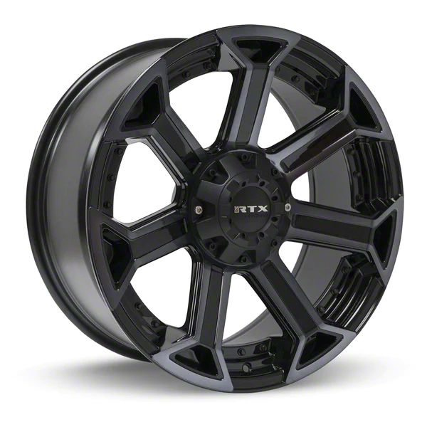 RTX Offroad Wheels Bronco Peak Black Machined Gray 6-Lug Wheel; 20x10 ...
