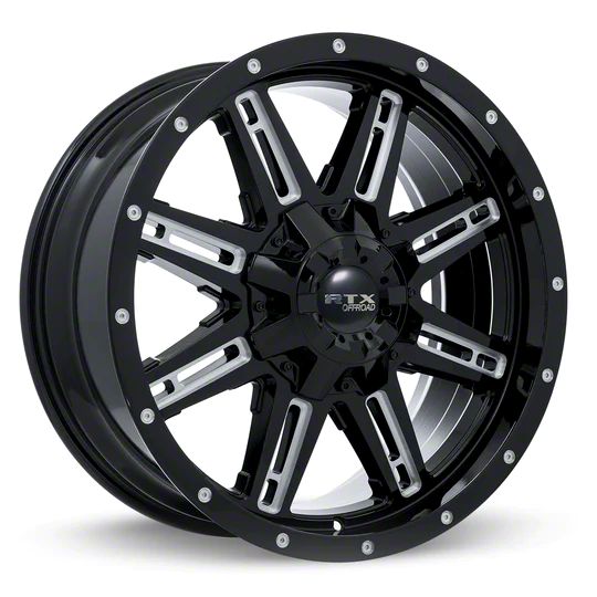 RTX Offroad Wheels Tacoma Ravine Black Milled 6-Lug Wheel; 18x9; 10mm ...