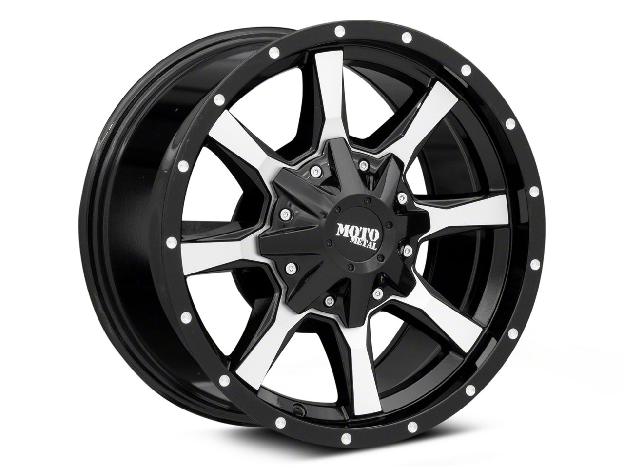 Moto Metal Tacoma MO970 Gloss Black Machined 6-Lug Wheel; 17x9; 12mm Offset MO97079078312US (05 ...