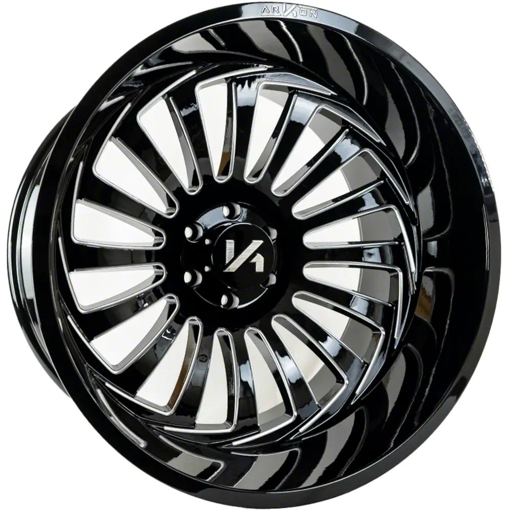 Arkon Off-Road Silverado 1500 Alexander Gloss Black Milled 6-Lug 4 ...