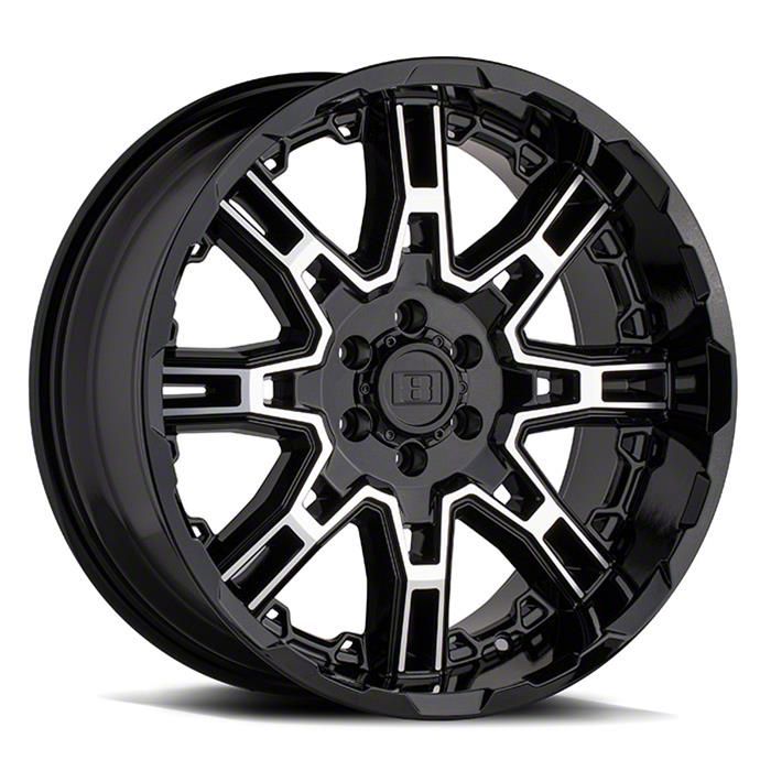 Level 8 Wheels Titan Slingshot Gloss Black Machined 6-Lug Wheel; 22x10 ...
