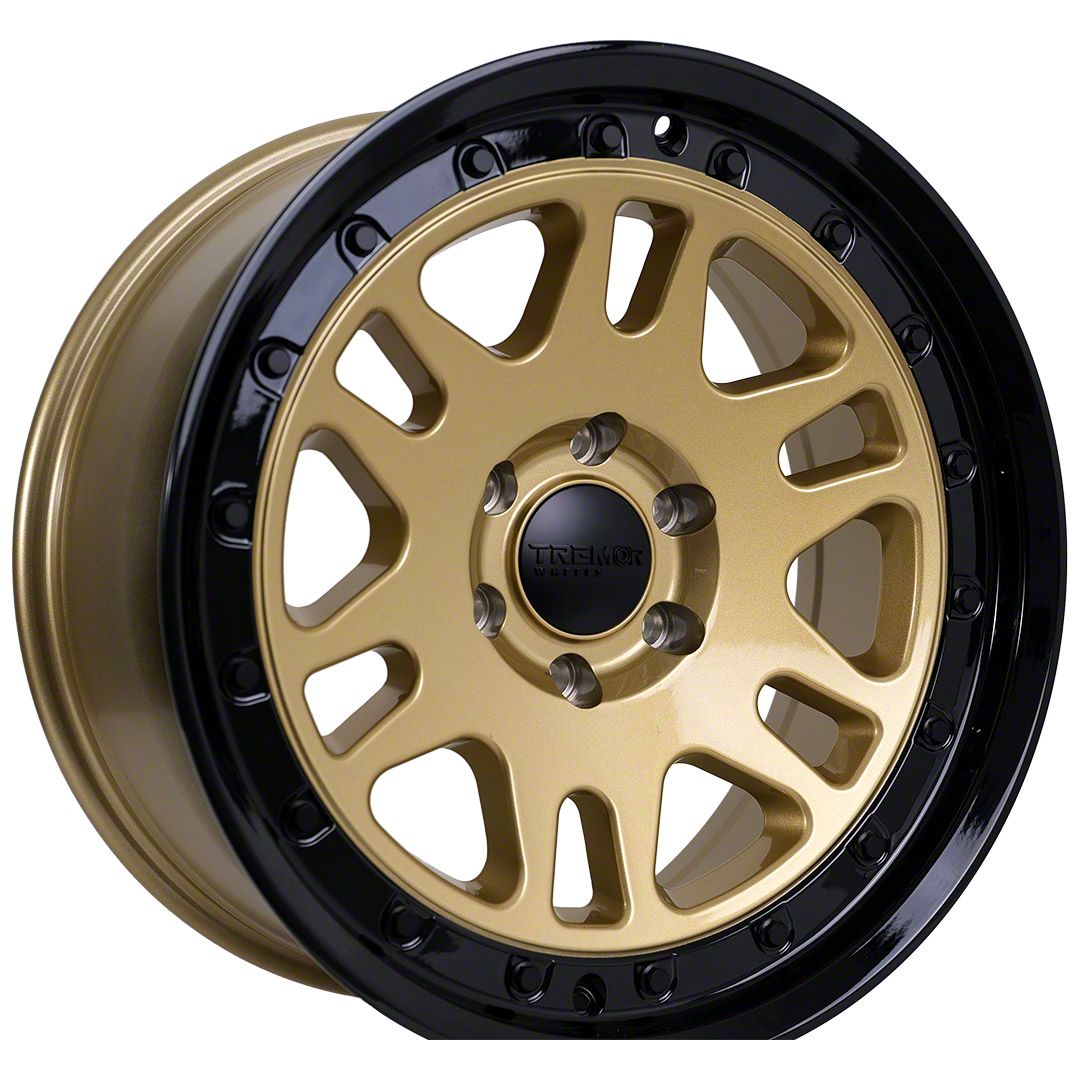 Tremor Wheels Toyota 4-Runner 105 Shaker Gloss Gold with Gloss Black ...