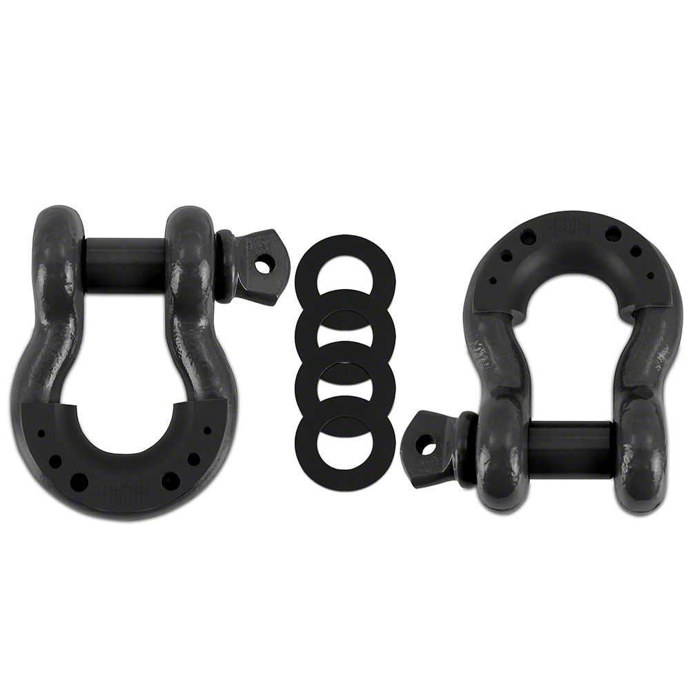 Borne Off-Road Toyota 4-Runner 3/4-Inch D-Ring Shackle Set; Black BNDR ...
