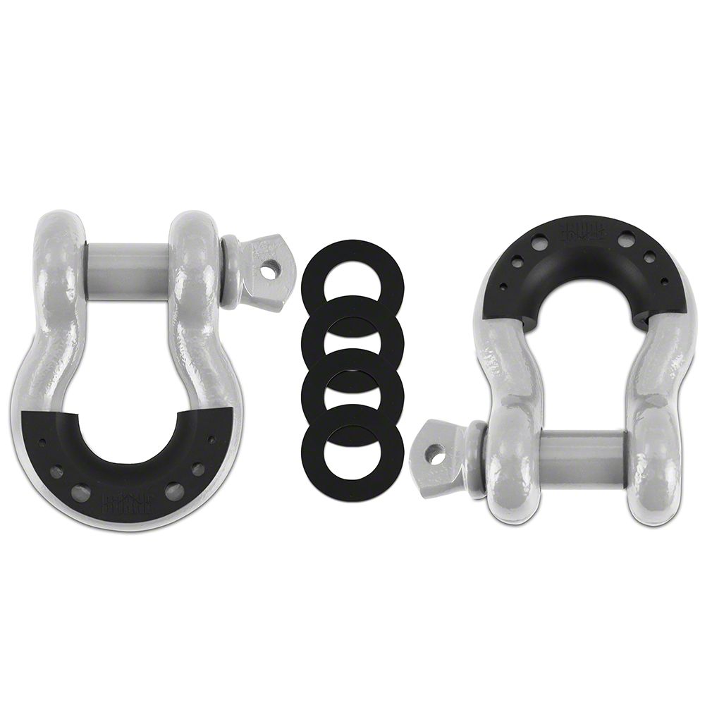 Borne Off-Road Frontier 3/4-Inch D-Ring Shackle Set; Grey BNDR-GR ...