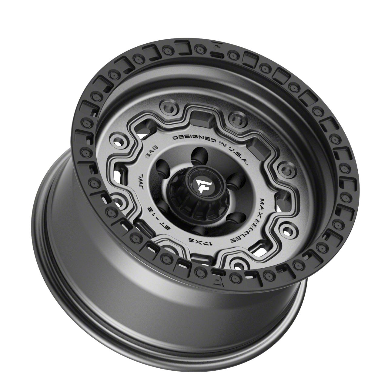 Fittipaldi Offroad Bronco FT100 Satin Anthracite with Black Ring 6-Lug ...