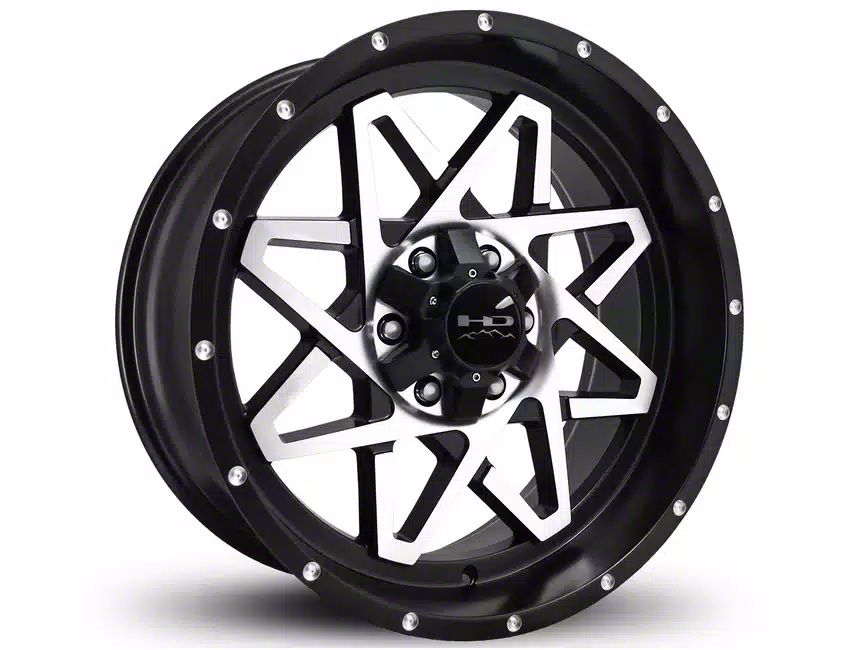 HD Off-Road Wheels Titan XD Gridlock Satin Black Machined Wheel; 20x9 ...