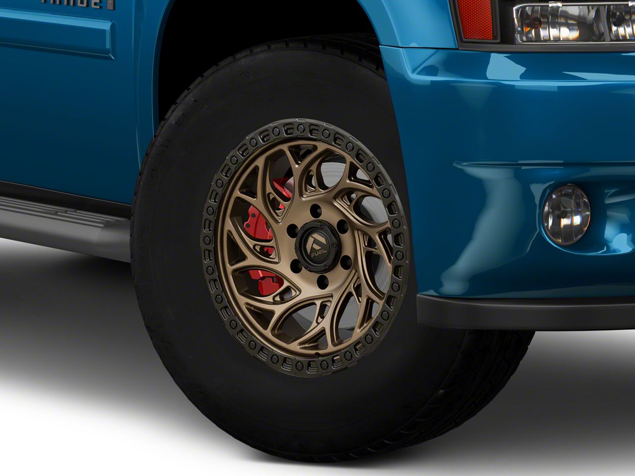 Fuel Wheels Titan XD Runner OR Bronze with Black Ring 6-Lug Wheel; 18x9 ...