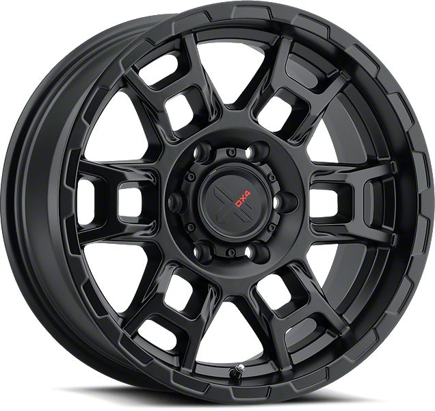 DX4 Wheels Tacoma Beast Flat Black 6-Lug Wheel; 17x8.5; -18mm Offset ...