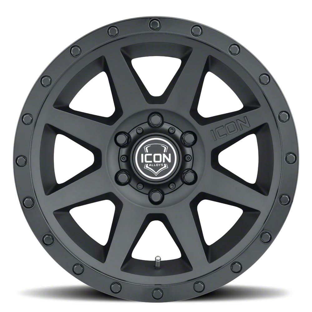 ICON Alloys Bronco Rebound Double Black 6-Lug Wheel; 17x8.5; 0mm Offset ...