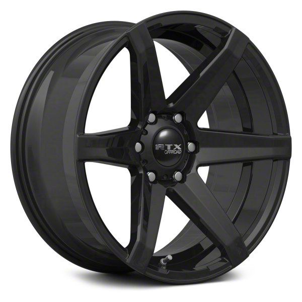 RTX Offroad Wheels Bronco Beast Gloss Black 6-Lug Wheel; 20x9.5; 10mm ...