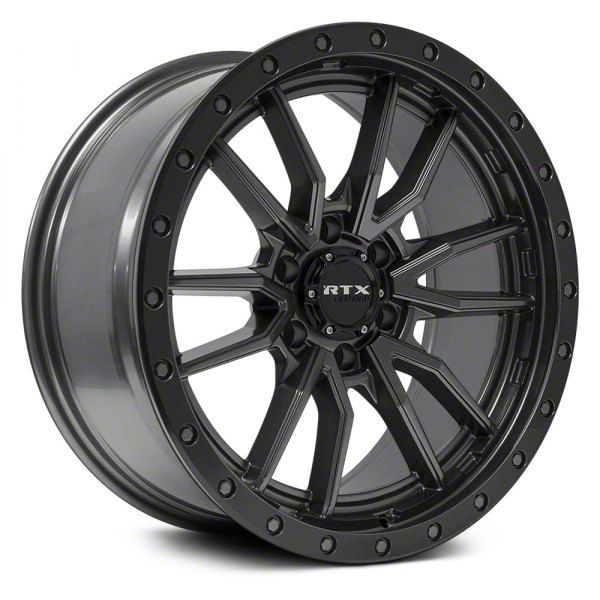 RTX Offroad Wheels Titan XD Wolf Black with Gray Center 6-Lug Wheel ...