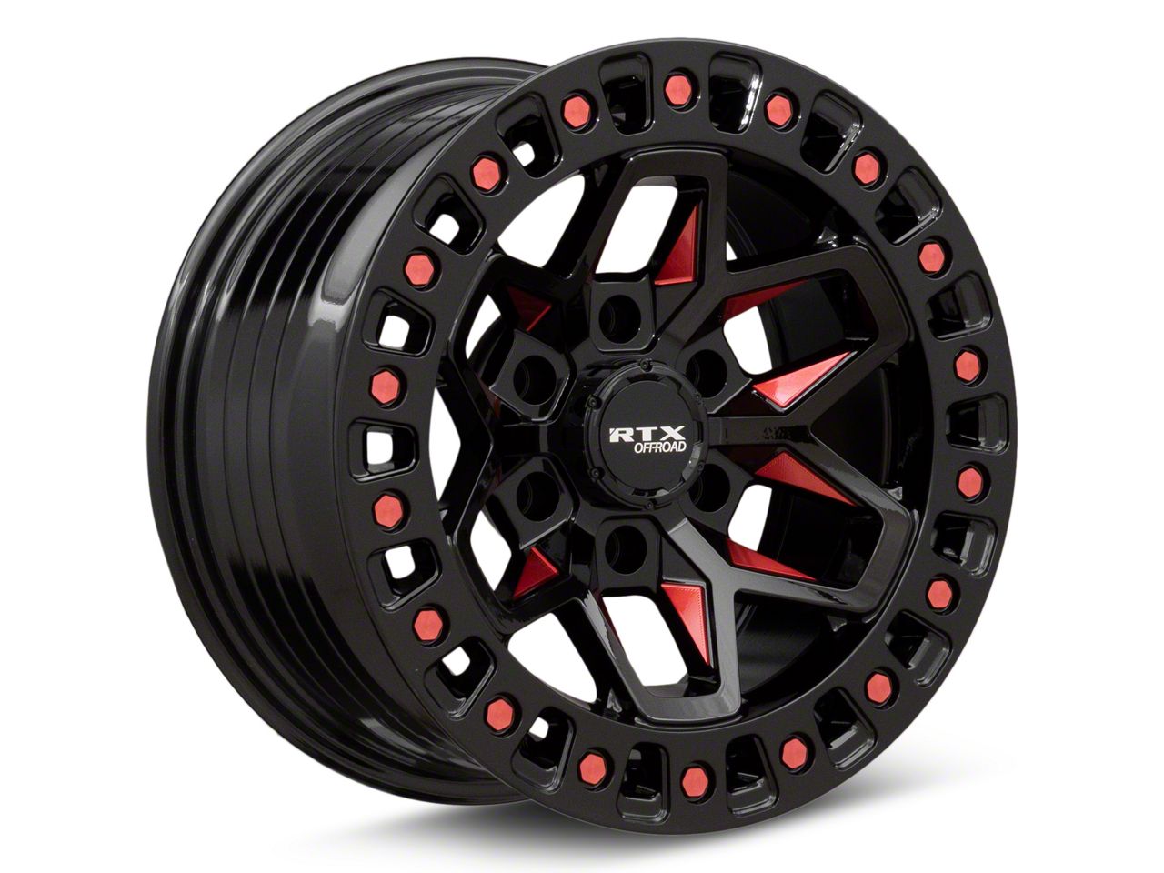 RTX Offroad Wheels Tacoma Zion Black Milled Red 6-Lug Wheel; 18x9; 0mm ...