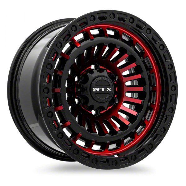 RTX Offroad Wheels Toyota 4-Runner Moab Gloss Black Machined Red 6-Lug ...