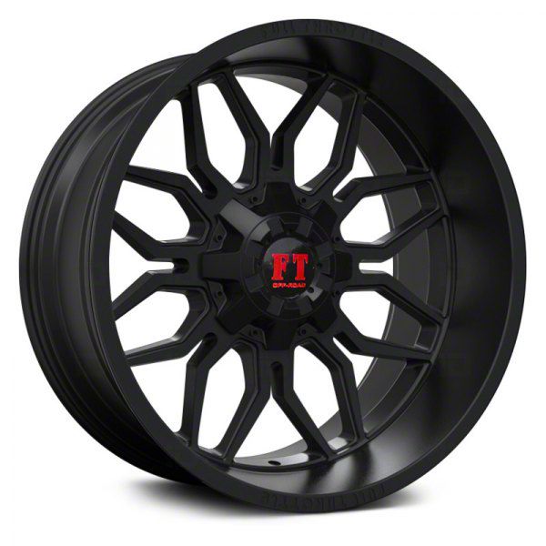 Full Throttle Off Road Tacoma FT9 Satin Black 6-Lug Wheel; 22x12; -44mm ...