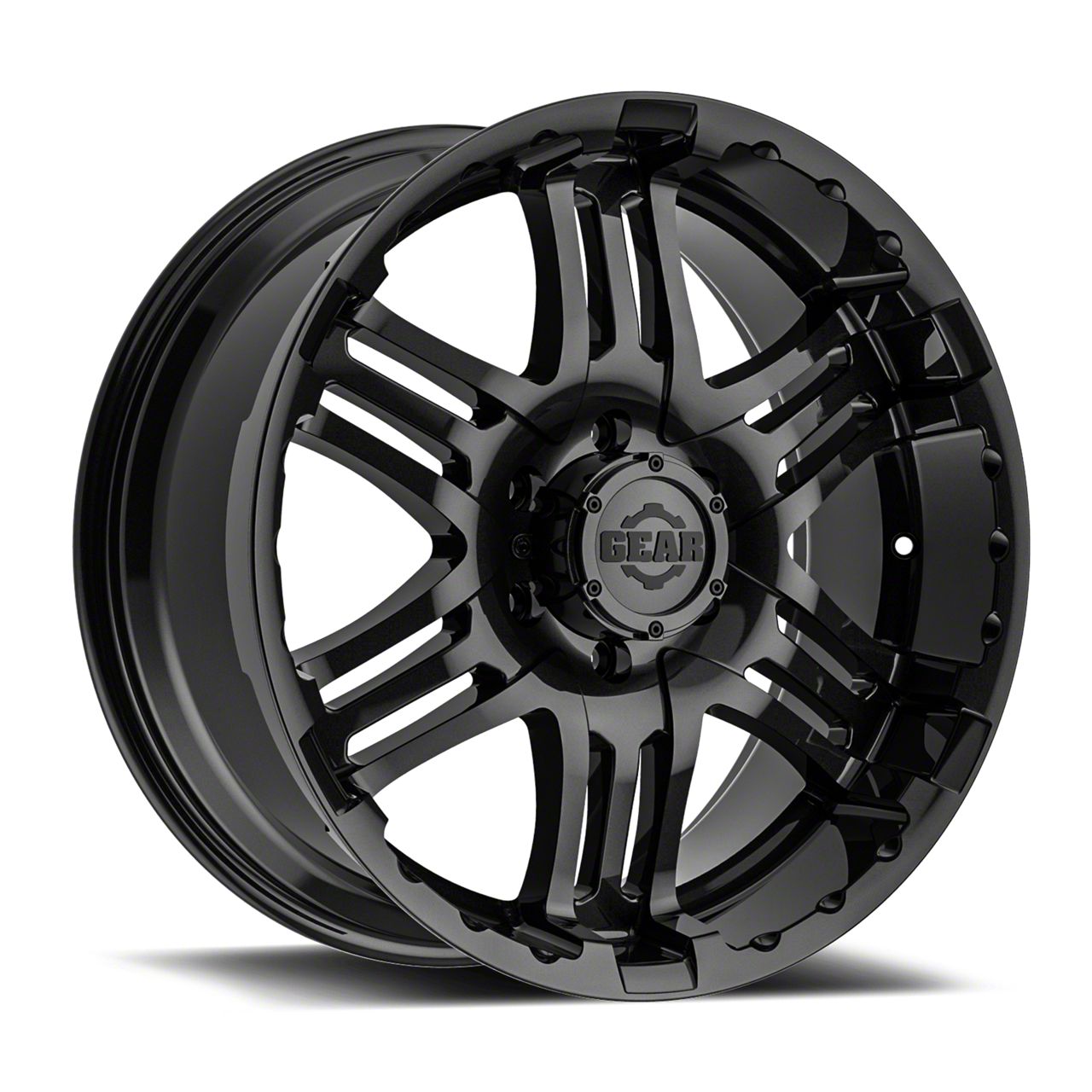 Gear Off-Road Tacoma Double Pump Gloss Black 6-Lug Wheel; 18x9; 10mm ...