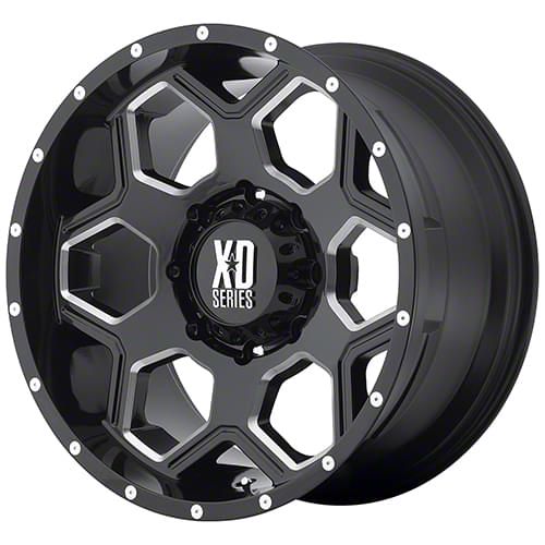 XD Tacoma Batallion Gloss Black Milled 6-Lug Wheel; 17x9; 18mm Offset ...