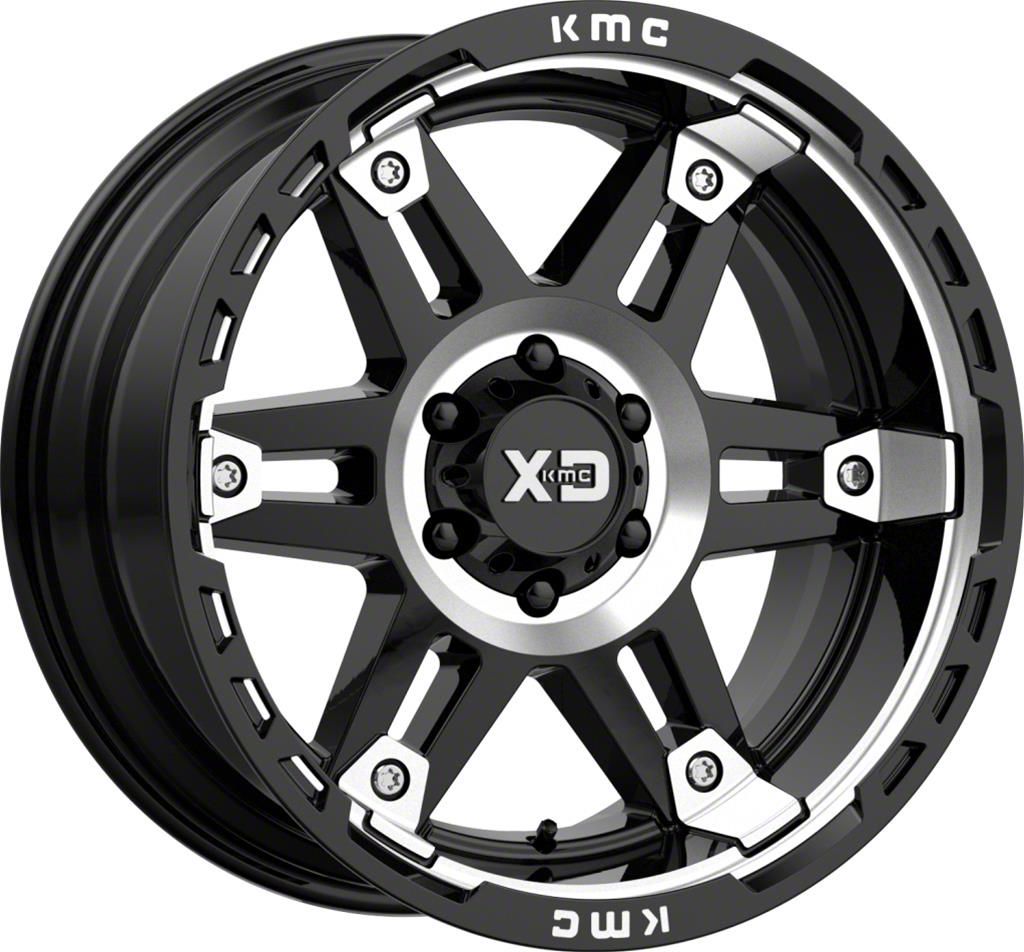 XD Tacoma Spy II Gloss Black Machined 6-Lug Wheel; 17x8; 18mm Offset ...