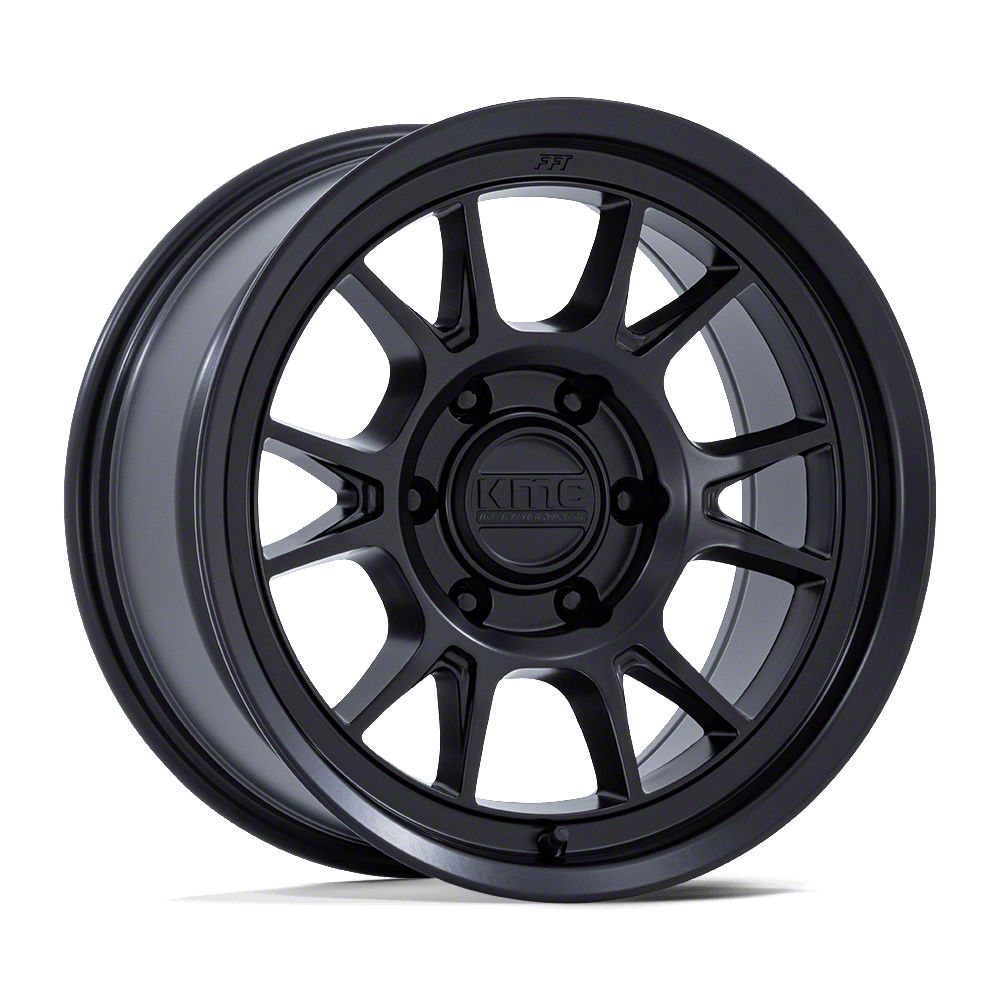 KMC Tacoma Range Matte Black 6-Lug Wheel; 17x8.5; -10mm Offset ...