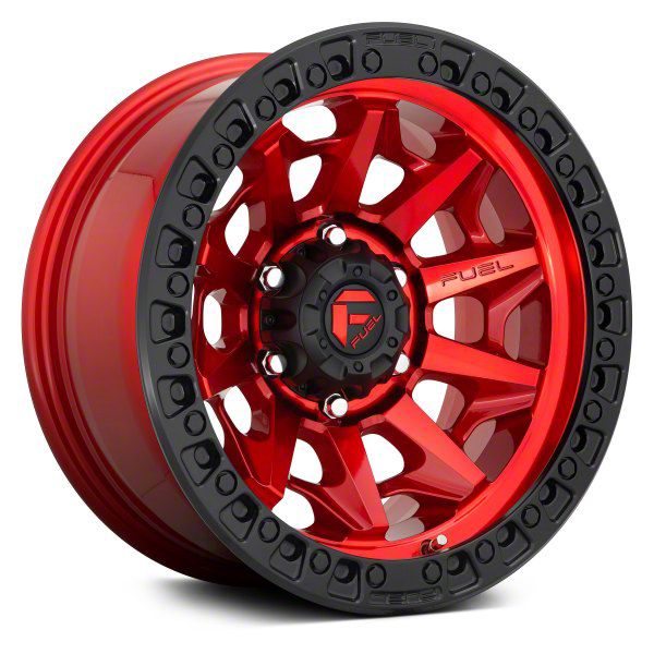 Fuel Wheels Toyota 4-Runner Covert Candy Red with Black Bead Ring 6-Lug ...