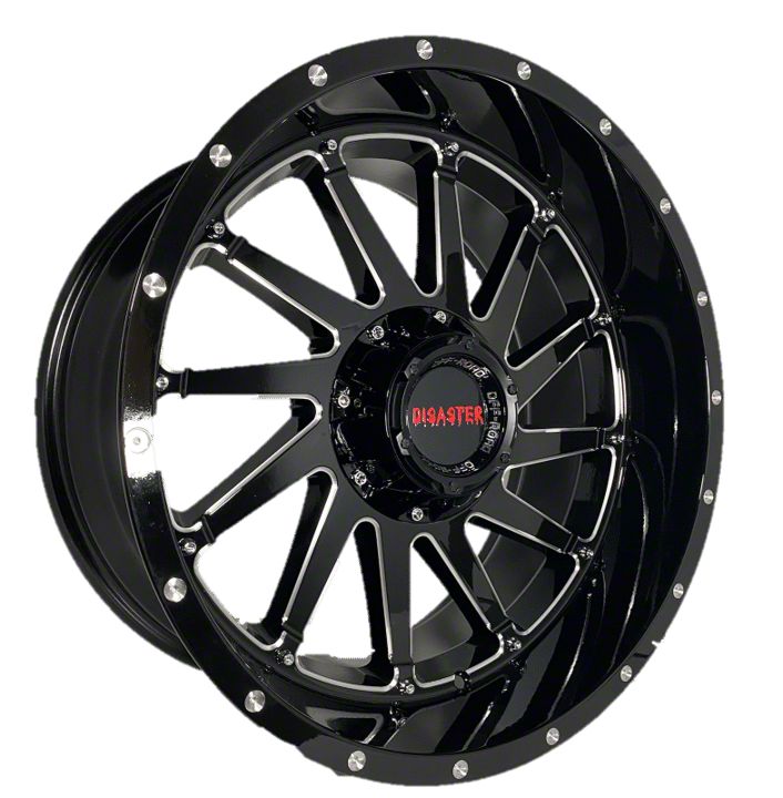 Disaster Offroad Titan XD D01 Gloss Black Milled 6-Lug Wheel; 20x10 ...