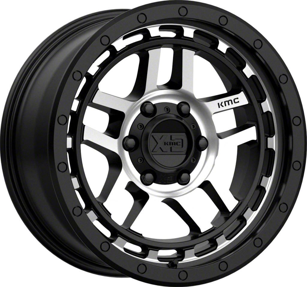 XD Titan Recon Satin Black Machined 6-Lug Wheel; 18x8.5; 18mm Offset ...