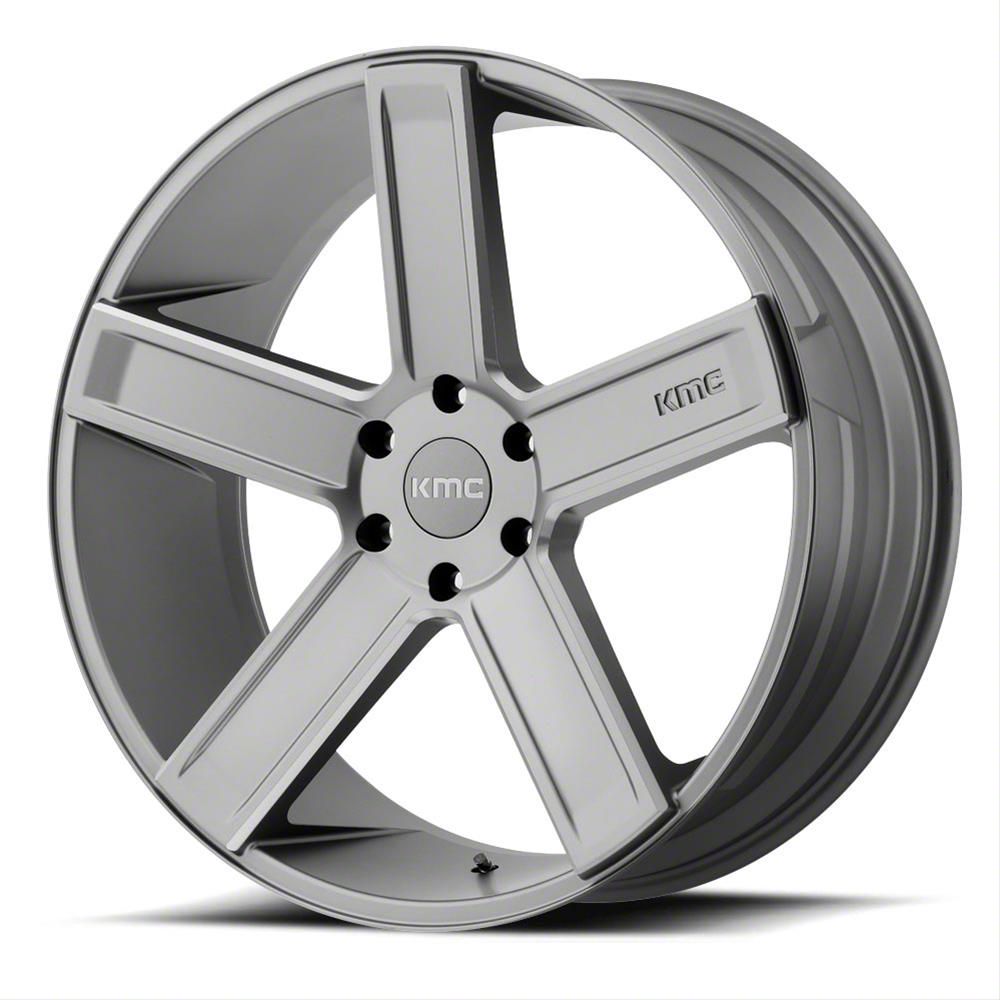 KMC Titan Duece Satin Gray Milled 6-Lug Wheel; 22x9; 30mm Offset ...