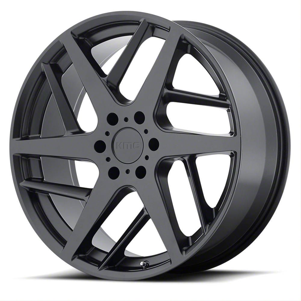 KMC Titan Two Face Satin Black 6-Lug Wheel; 22x9; 15mm Offset ...