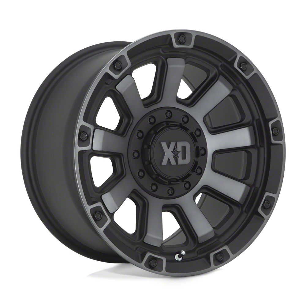 XD Tacoma Gauntlet Satin Black with Gray Tint 6-Lug Wheel; 20x9; 0mm ...