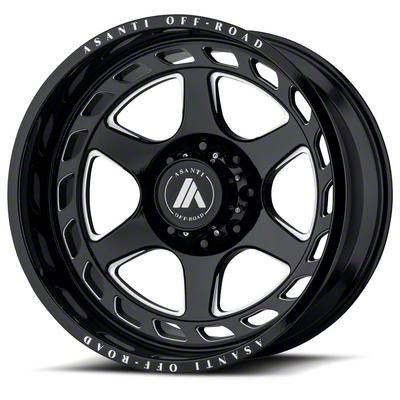 Asanti Titan Anvil Gloss Black Milled 6-Lug Wheel; 20x10; -18mm Offset ...