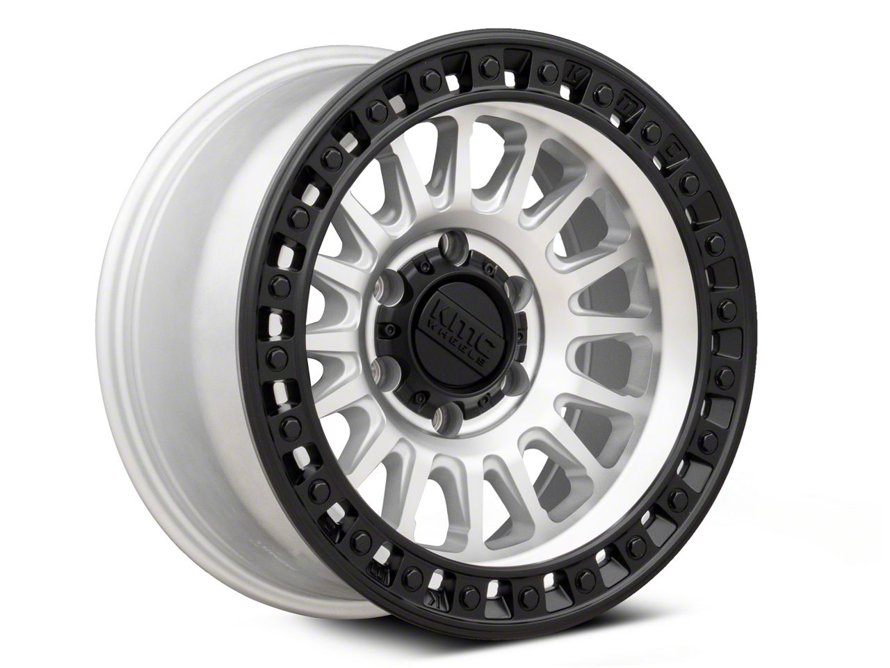 KMC Toyota 4-Runner IMS Machined with Matte Black Lip 6-Lug Wheel 17x8 ...